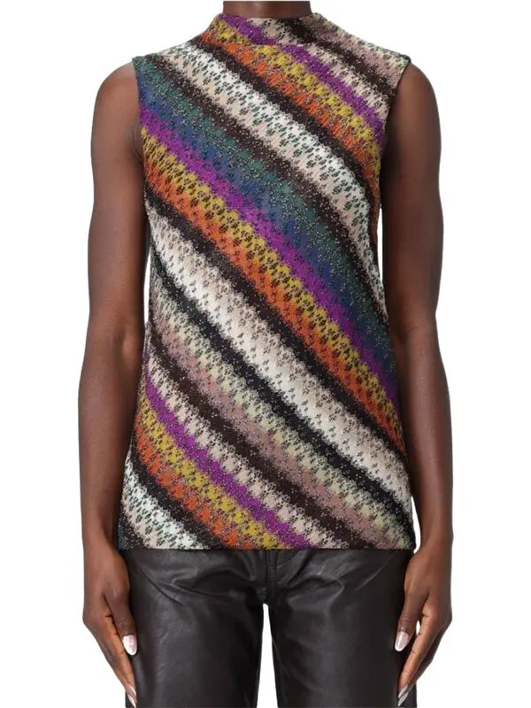 Missoni Lamé Crewneck Sleeveless Jumper - Black