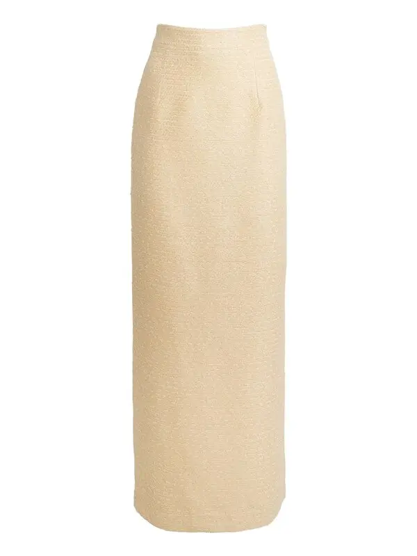 Huishan Zhang Tweed Vania Pencil Skirt - Yellow