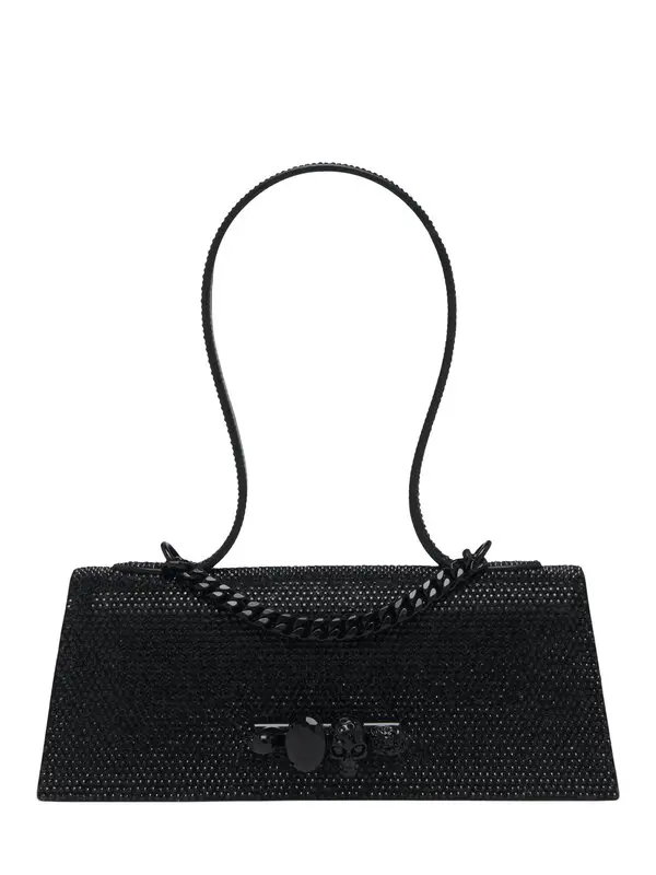 Alexander McQueen Leather Jewelled Top-handle Bag - Black