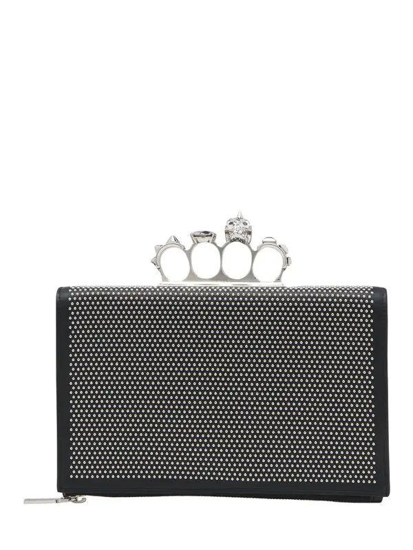 Alexander McQueen Skull Four-ring Pouch - Black