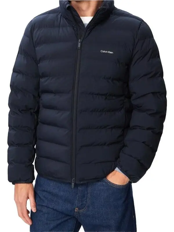 Calvin Klein Long-sleeved Cotton-padded Jacket - Black