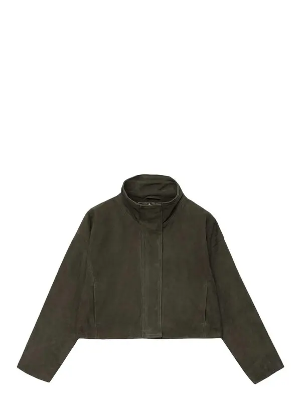 ALLSAINTS Suede Ryder Jacket - Green