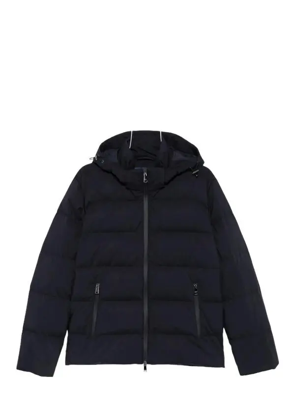 Paul & Shark Hooded Quilted Jacket - Black