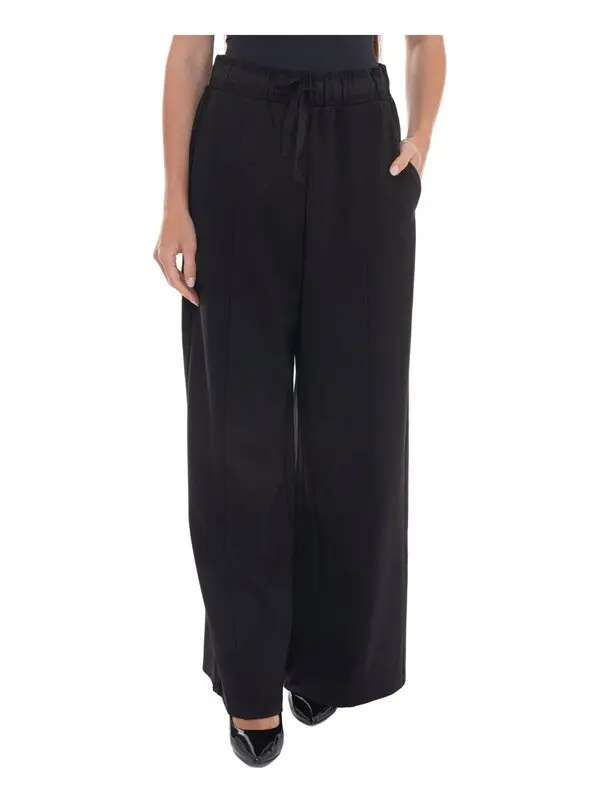 Max Mara Drawstring Wide-leg Trousers - Black