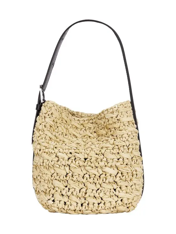 TOTEME Small Belted Raffia Tote Bag - Natural