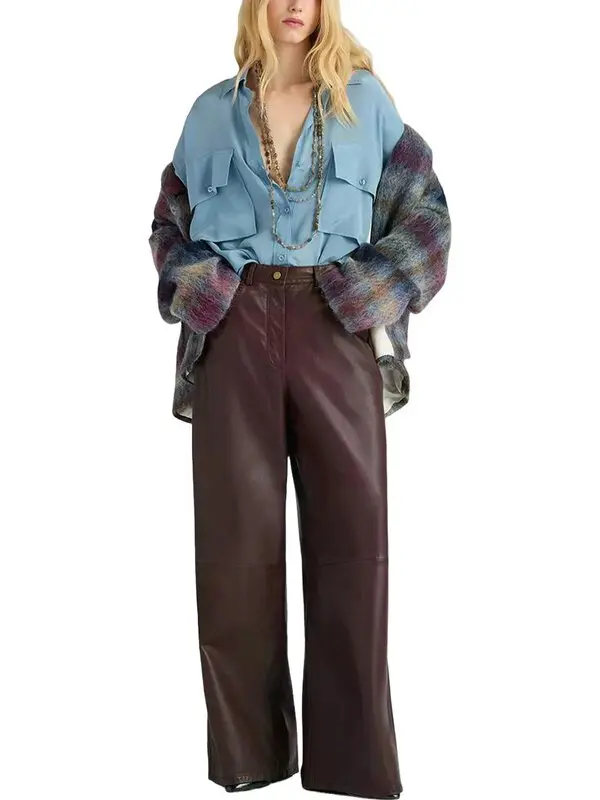 Momoni Pitanga Silk Shirt - Blue