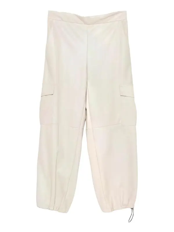 Liviana Conti Drawstring Hem Trousers - Neutrals