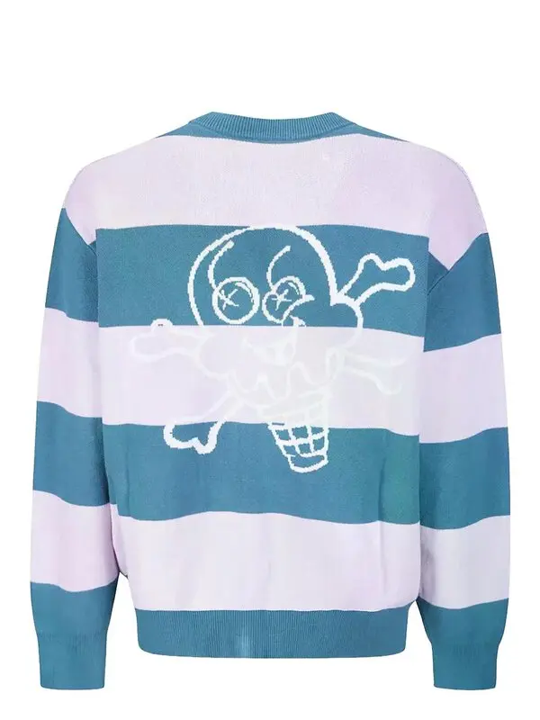 ICECREAM Cones & Bones Striped Cardigan - Green