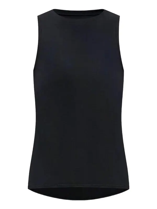 Nike Logo Print Sleeveless Tank Top - Black