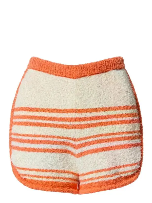 Perfect Moment Schild Cotton Knit Shorts - Orange