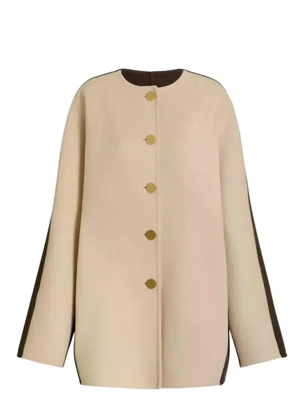 Alberta Ferretti Two-tone Wool Coat - Neutrals