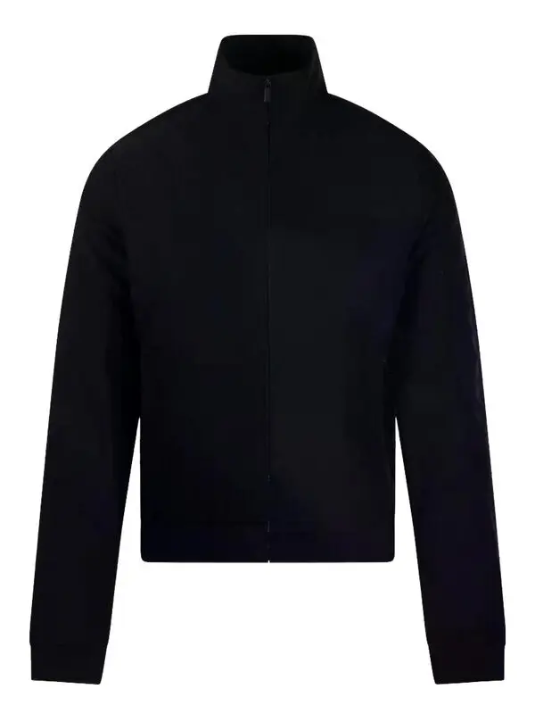 Gucci Gg Jacquard Zip-up High-neck Sweater - Black