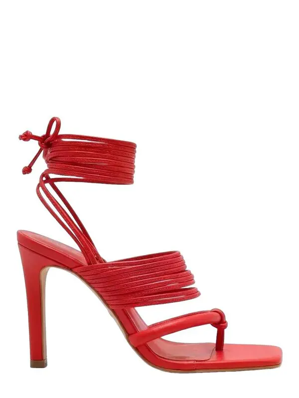 AMIR SLAMA Multi-strap Tie-fastening Stiletto Sandals - Red