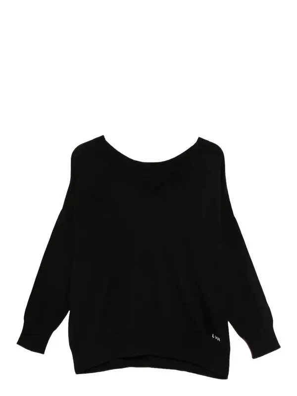 Liviana Conti V-neck Sweater - Black