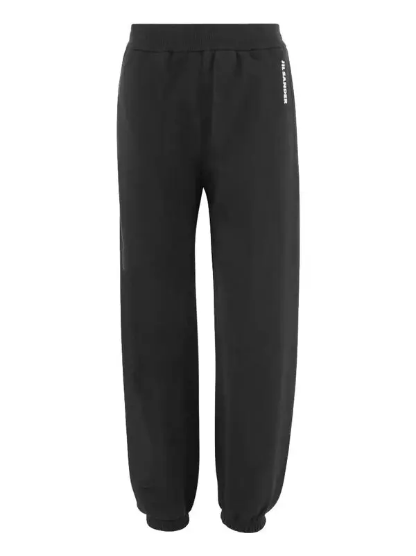JIL SANDER Logo Print Track Pants - Black