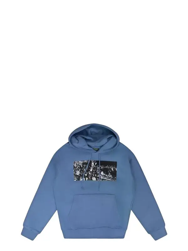 DENIM TEARS Graphic Print Hoodie - Blue