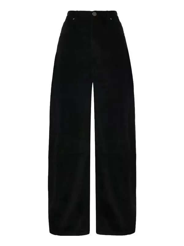 Pinko Corduroy Wide-leg Trousers - Black
