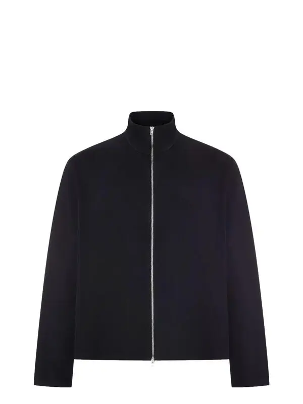 Our Legacy Shrunken Zip-up Funnel-neck Sweater - Black