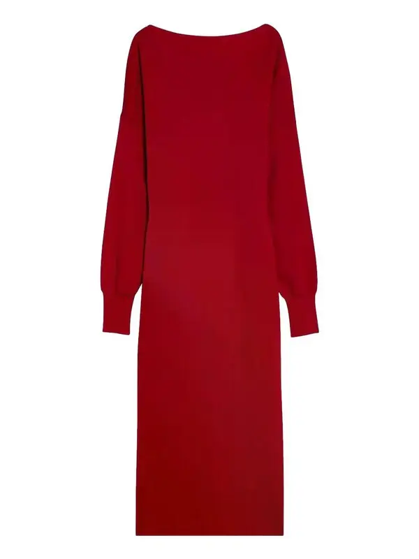 P.a.r.o.s.h Boat-neck Long-sleeve Dress - Red