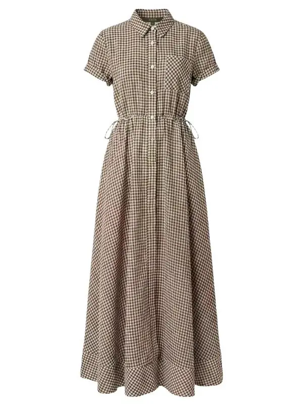 TOCCIN Maggie Linen Maxi Dress - Brown
