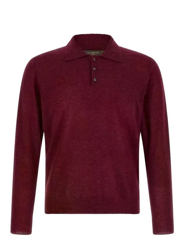 ZANONE Long-sleeve Polo Shirt - Red