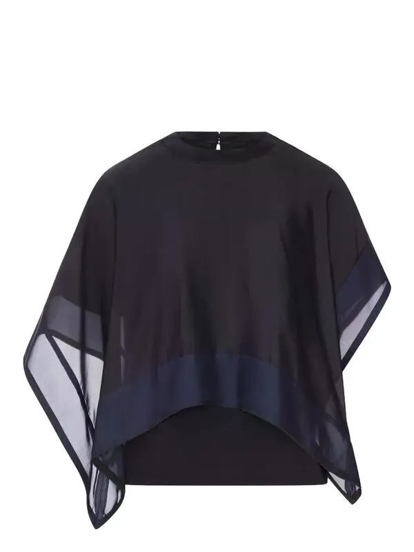 Sacai Chiffon Overlay Shirt - Black