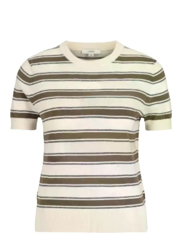 Vince Striped Fine Knit Sweater - Neutrals