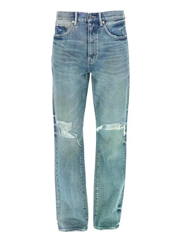 PURPLE BRAND Distressed Patchwork Jeans - Blue