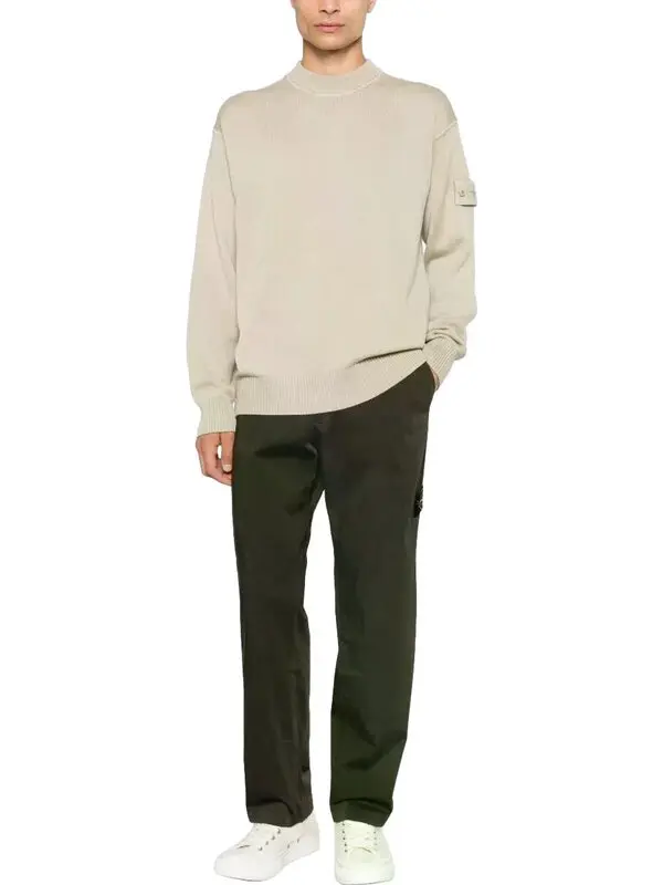 Stone Island Logo-patch Belt-loop Trousers - Brown