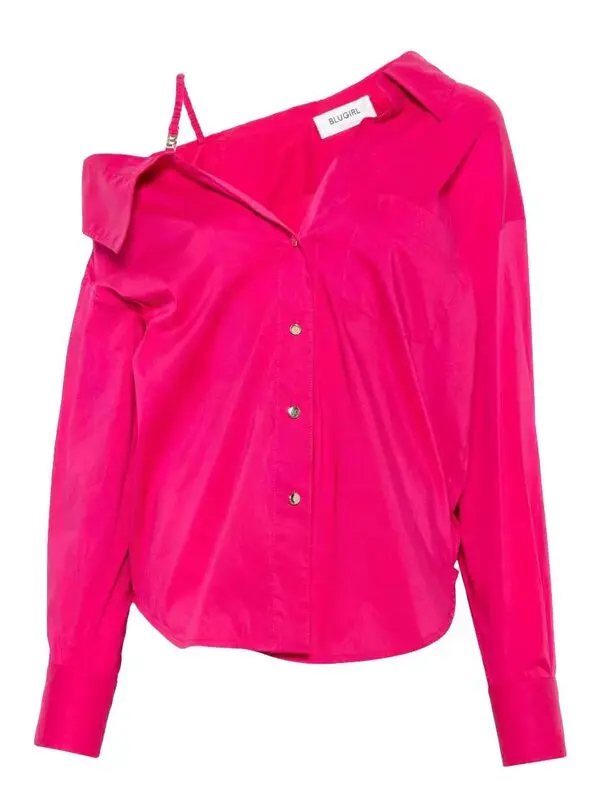 BLUGIRL Off-shoulder Shirt - Pink