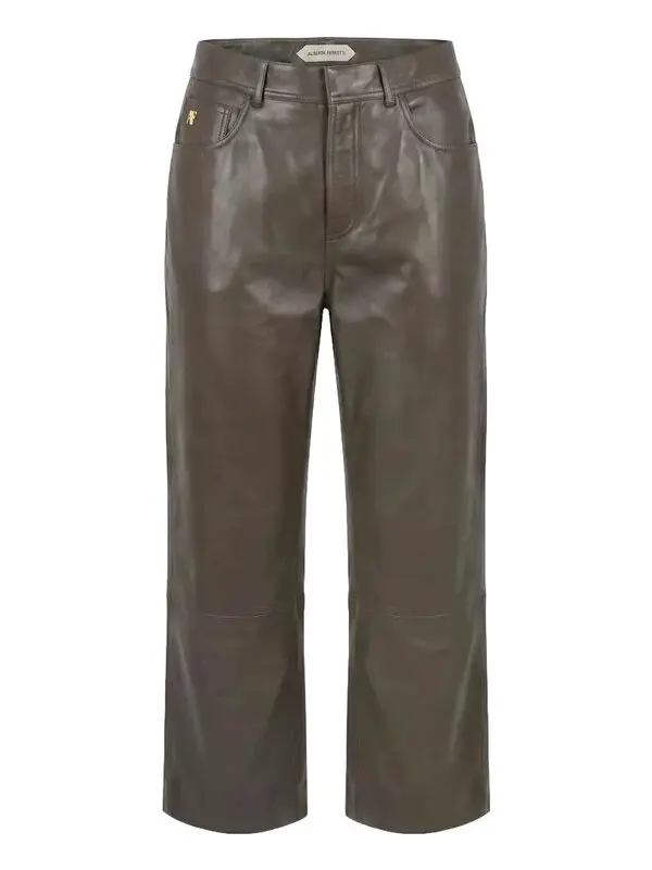 Alberta Ferretti Logo Plaque Trousers - Brown