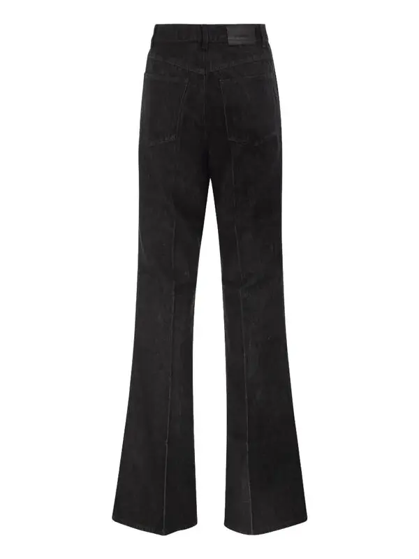 Sportmax Flared-leg Zip-detail Jeans - Black