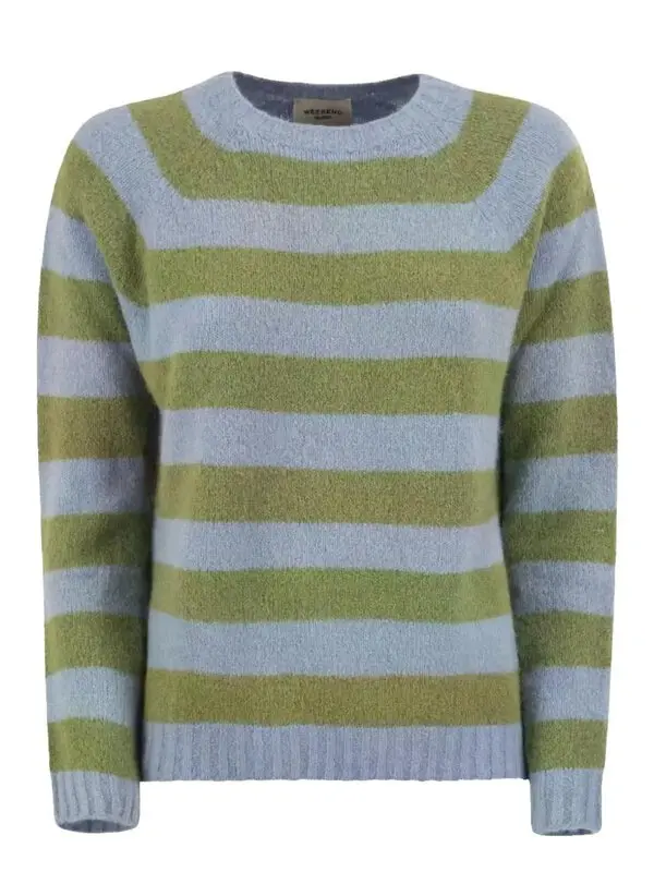 Max Mara Striped Brushed Sweater - Blue