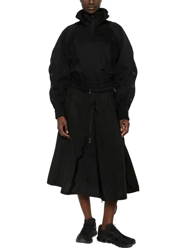 Y3 Button-detail High Neck Zip-up Jacket - Black