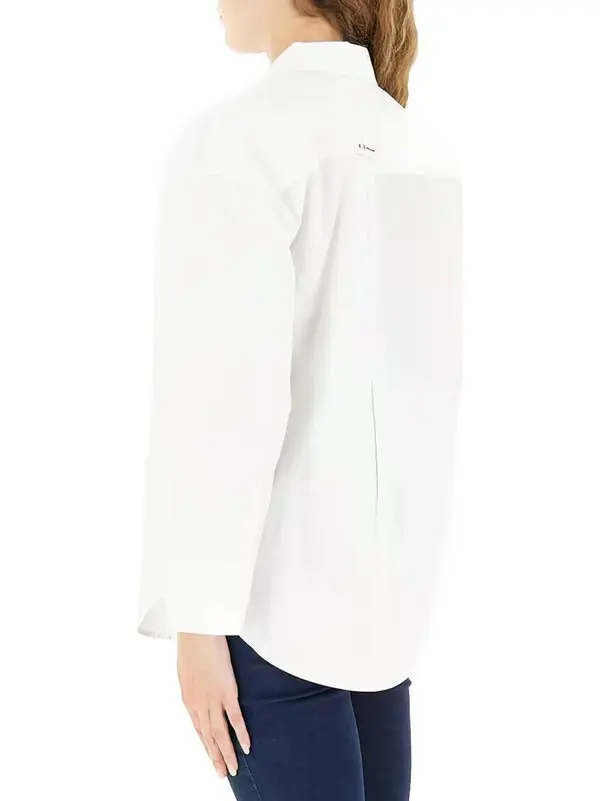 Armani Exchange Logo-motif Chest-pocket Shirt - White