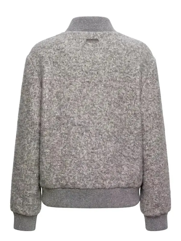 Peserico Sequin-embellished Bouclé Jacket - Grey