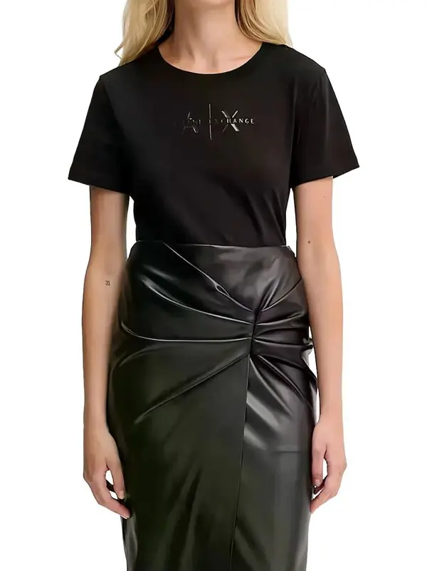 Armani Exchange Logo-print T-shirt - Black