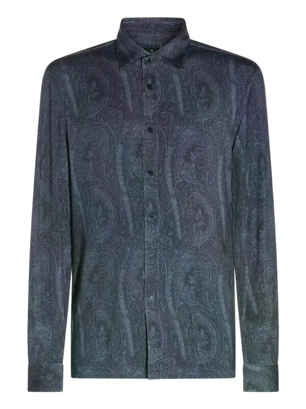 Etro Paisley-print Shirt - Blue