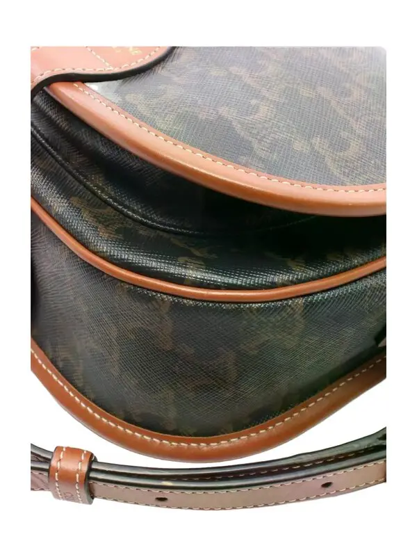 Celine Triomphe Folco Mini Shoulder Bag - Black