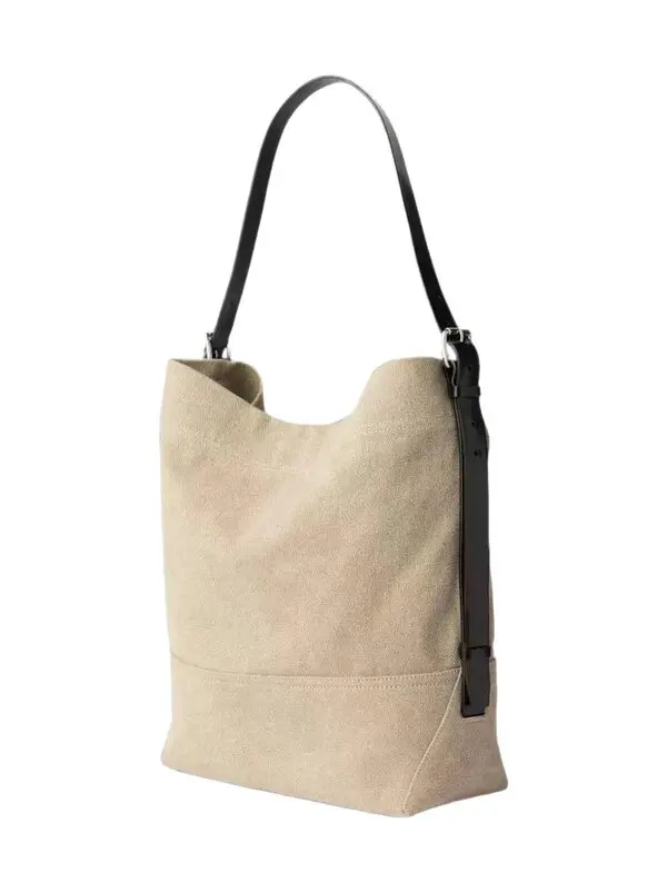 LEMAIRE Belted Tote Bag In Heavy Eco Cotton Canvas - Neutrals