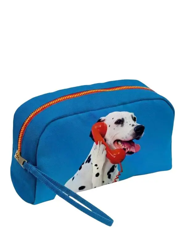 SELETTI Toiletpaper Dog Call Center Wash Bag - Blue