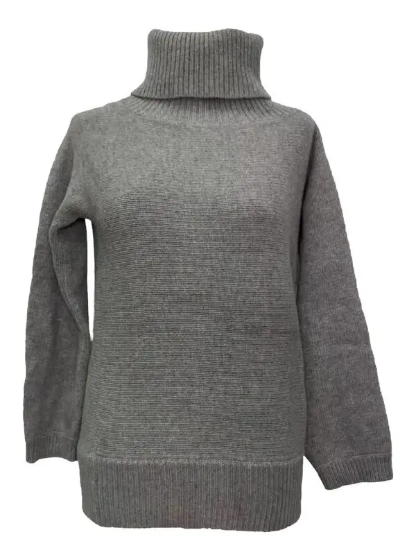JOSEPH Knitted Roll Neck Sweater - Grey