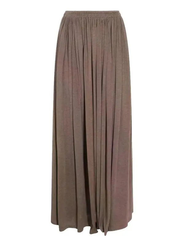 Max Mara Gathered Maxi Skirt - Brown
