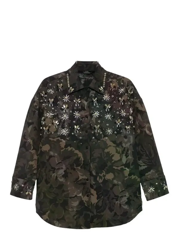 Pinko Embellished Coat - Brown