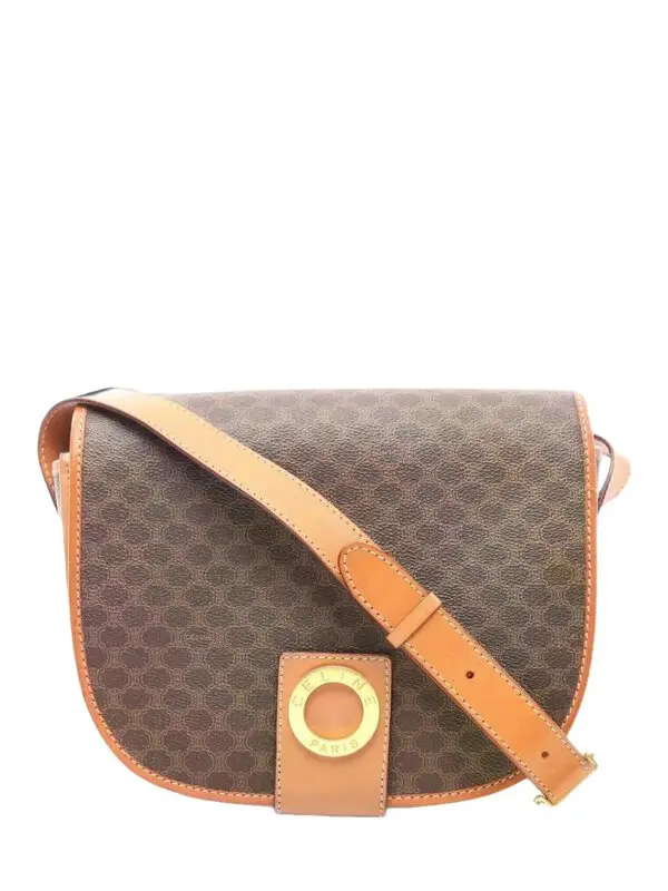 Celine 2000s Macadam Shoulder Bag - Brown