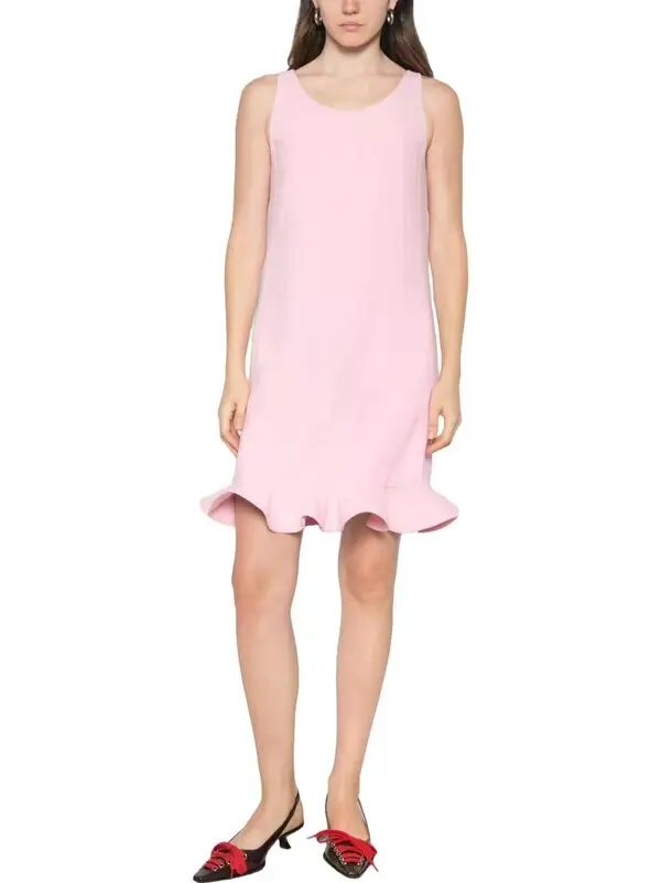Moschino Sleeveless Ruffled Hem Mini Dress - Pink