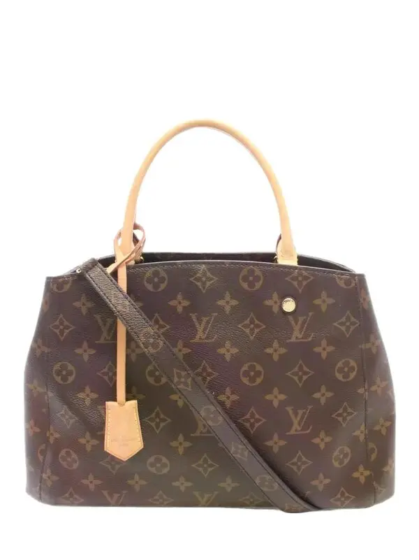 LOUIS VUITTON Montaigne Mm Monogram Handbag - Brown