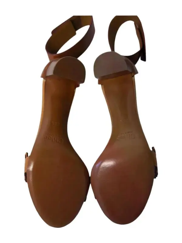 Chloé Touch-strap Block-heel Sandals - Brown