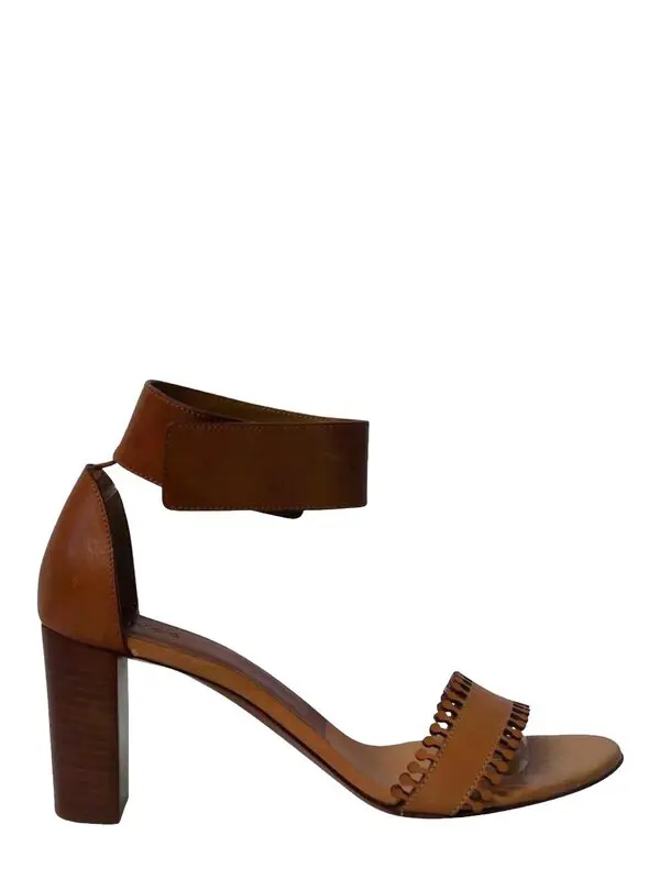 Chloé Touch-strap Block-heel Sandals - Brown