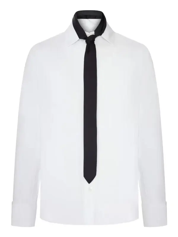 Sacai Integrated-tie Shirt - White